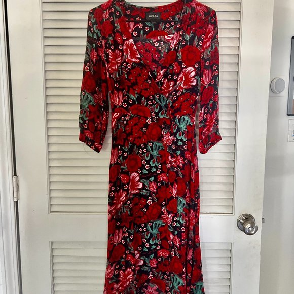 Monki | Dresses | Monki Adorable Red Floral Dress Perfect For All ...